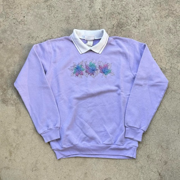 morning sun | Sweaters | Vintage 9s Morning Sun Fall Autumn Leaves ...